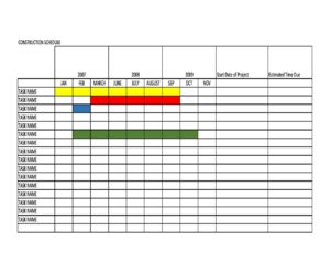 40 Free Construction Schedule Template Word PDF & Excel - Calypso Tree