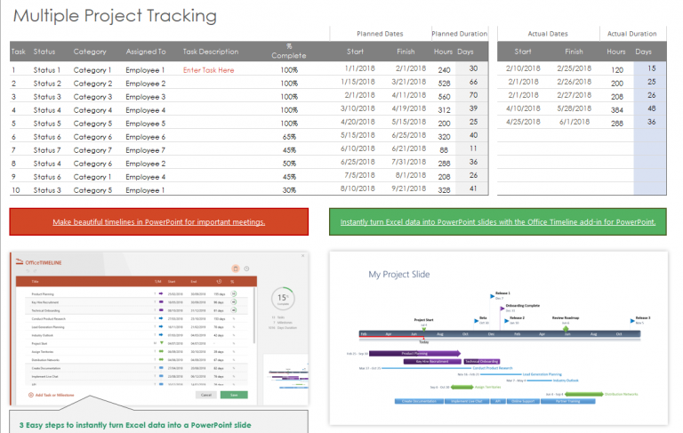 25 Free Multiple Project Tracking Template Excel - Calypso Tree
