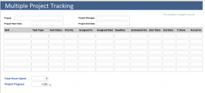 25 Free Multiple Project Tracking Template Excel - Calypso Tree