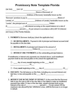 20 Free Simple Promissory Note Template - Calypso Tree