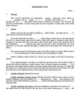 20 Free Simple Promissory Note Template - Calypso Tree