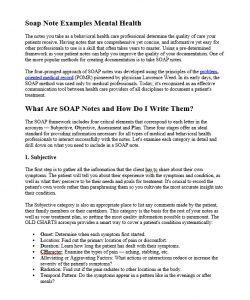 10 Amazing Soap Note Examples - Calypso Tree