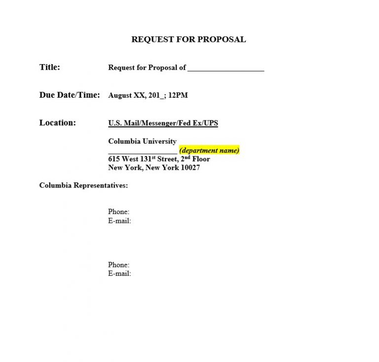 How To Write An Effective Request For Proposal Sample (23 Free Examples ...