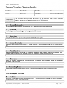 15 Plus Amazing Transition Plan Templates - Calypso Tree