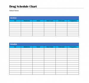 20 Free Medication Schedule Template - Calypso Tree