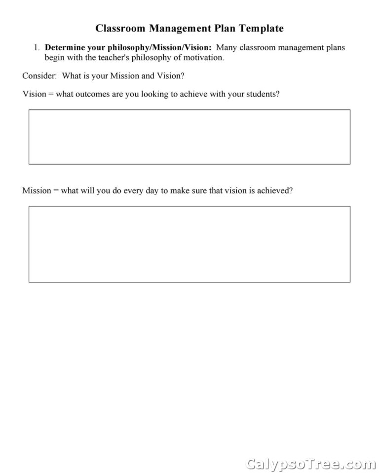40+ Best Classroom Management Plan Template For Teaching And Learning ...