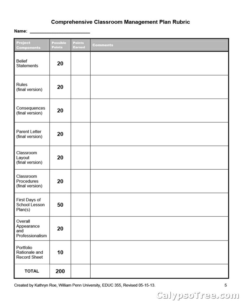 40+ Best Classroom Management Plan Template For Teaching And Learning ...