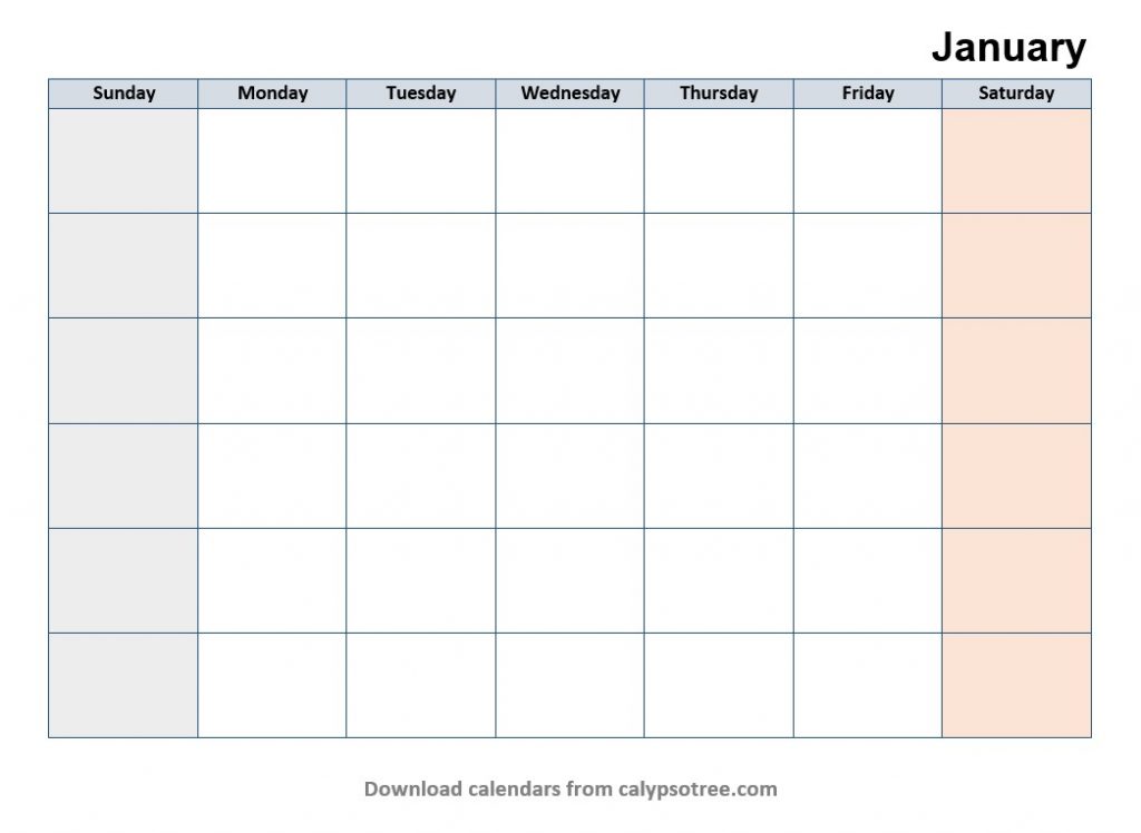 50 Free Calendar Template Excel - Calypso Tree