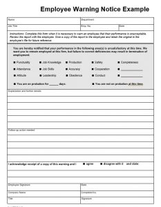 15 Free Employee Warning Notice (Amazing Template & Example) - Calypso Tree