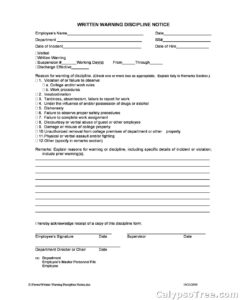 50 Simple Employee Write Up Form: Why You Use It and How to Write It ...