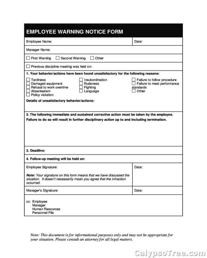 50 Simple Employee Write Up Form: Why You Use It and How to Write It ...