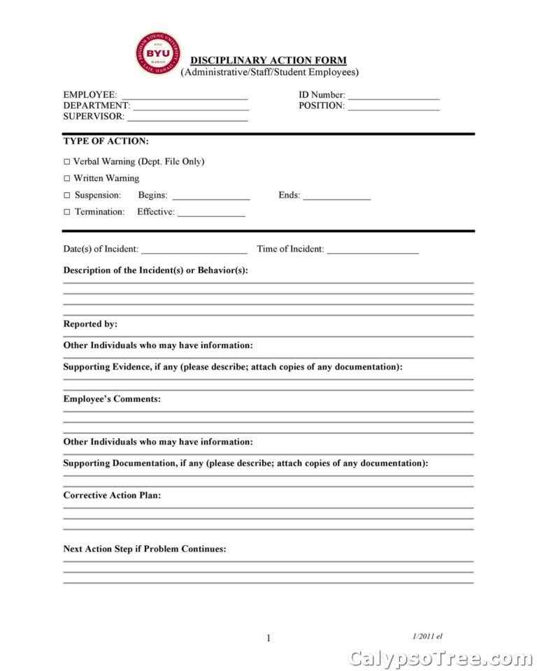 50 Simple Employee Write Up Form: Why You Use It and How to Write It ...