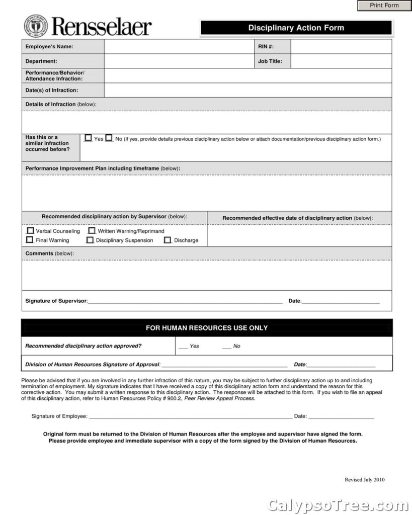 50 Simple Employee Write Up Form: Why You Use It and How to Write It ...