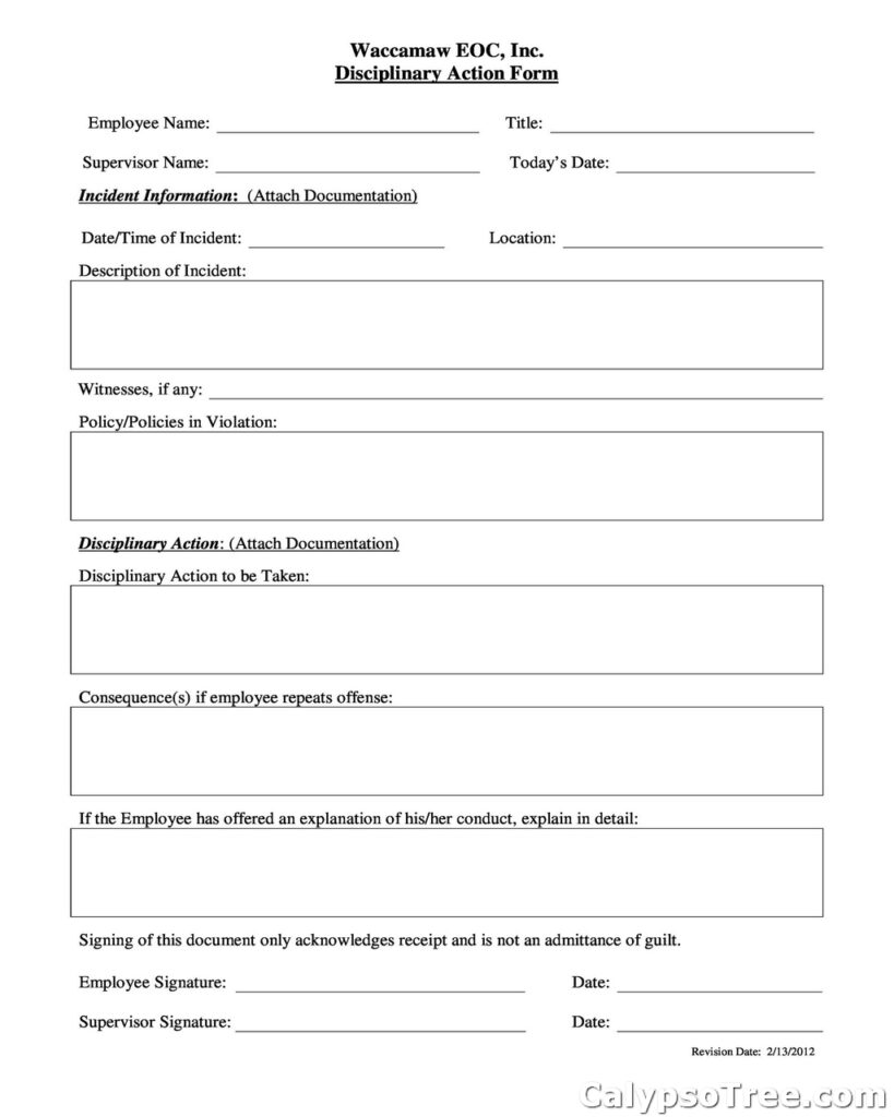 50 Simple Employee Write Up Form: Why You Use It And How To Write It ...