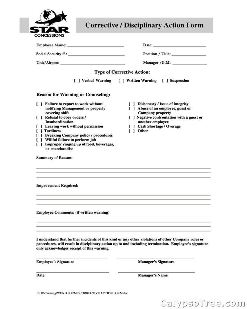 50 Simple Employee Write Up Form: Why You Use It And How To Write It ...