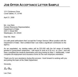 7 Amazing Job Offer Acceptance Letter (free Template & Example ...