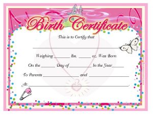 23 Free Birth Certificate Templates (PDF, PPT, &Word) - Calypso Tree