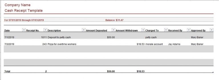 14 Free Simple Receipt Templates (Word, PDF, & Excel ) - Calypso Tree