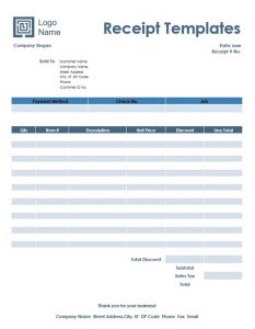 14 Free Simple Receipt Templates (Word, PDF, & Excel ) - Calypso Tree
