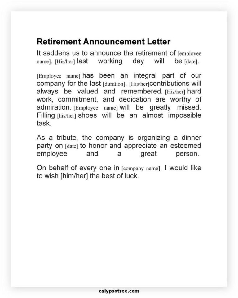 40 Amazing Retirement Announcement Emails & Letters (Free Template ...