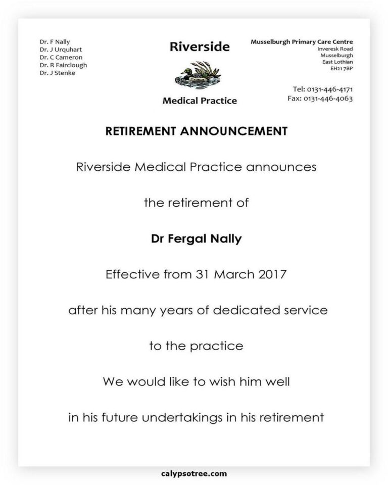 40 Amazing Retirement Announcement Emails & Letters (Free Template ...