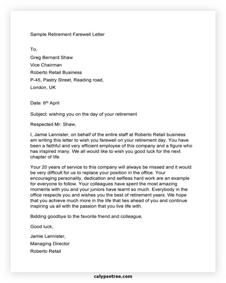 40 Amazing Retirement Announcement Emails & Letters (Free Template ...