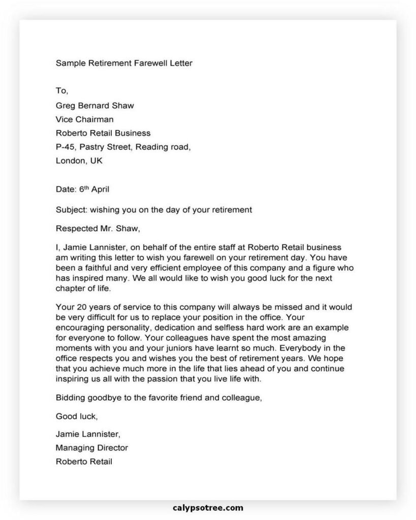 40 Amazing Retirement Announcement Emails & Letters (Free Template ...