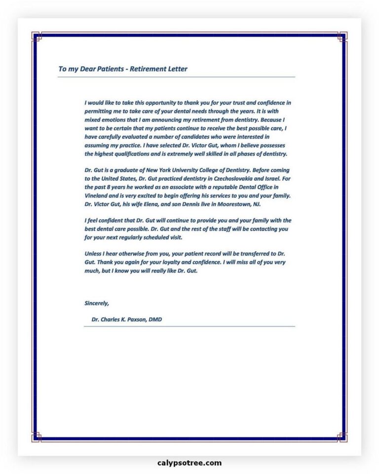 40 Amazing Retirement Announcement Emails & Letters (Free Template ...