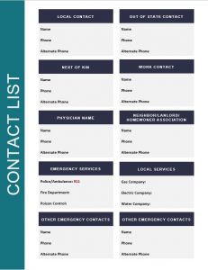 10 Free Contact List (Template , Example) - Calypso Tree