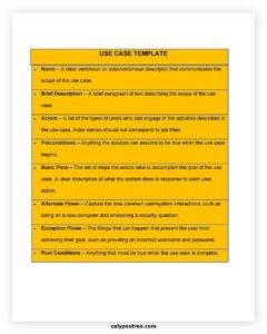 30 Free Use Case Templates: Realizing Your Actions - Calypso Tree
