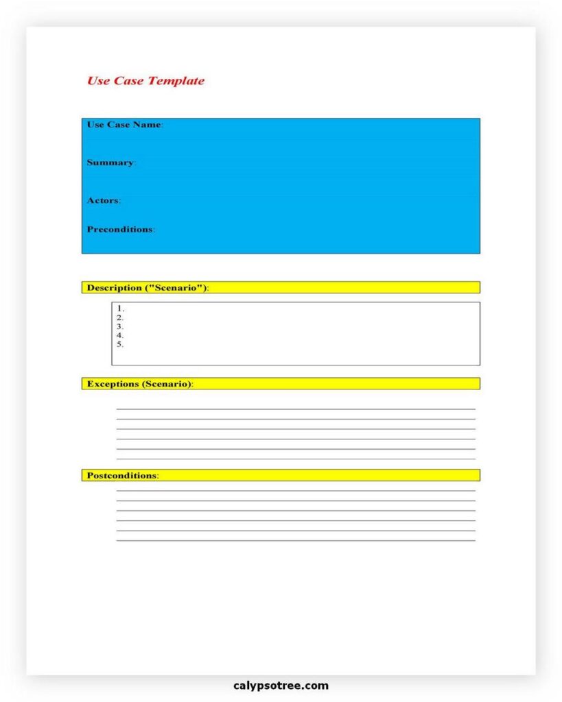 30 Free Use Case Templates: Realizing Your Actions - Calypso Tree