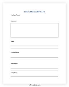 30 Free Use Case Templates: Realizing Your Actions - Calypso Tree