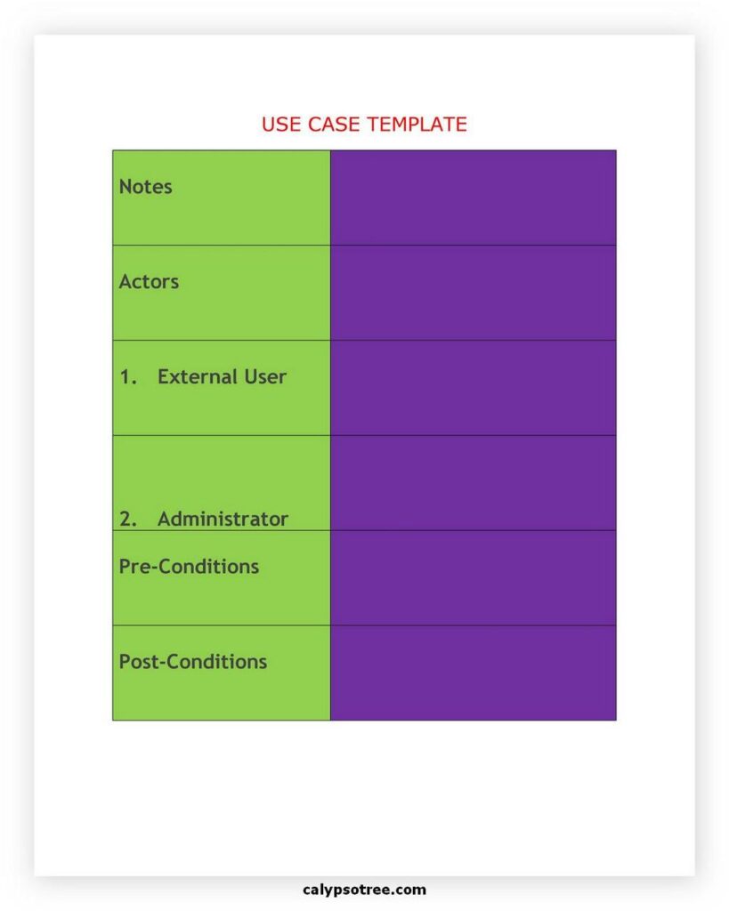 30 Free Use Case Templates: Realizing Your Actions - Calypso Tree