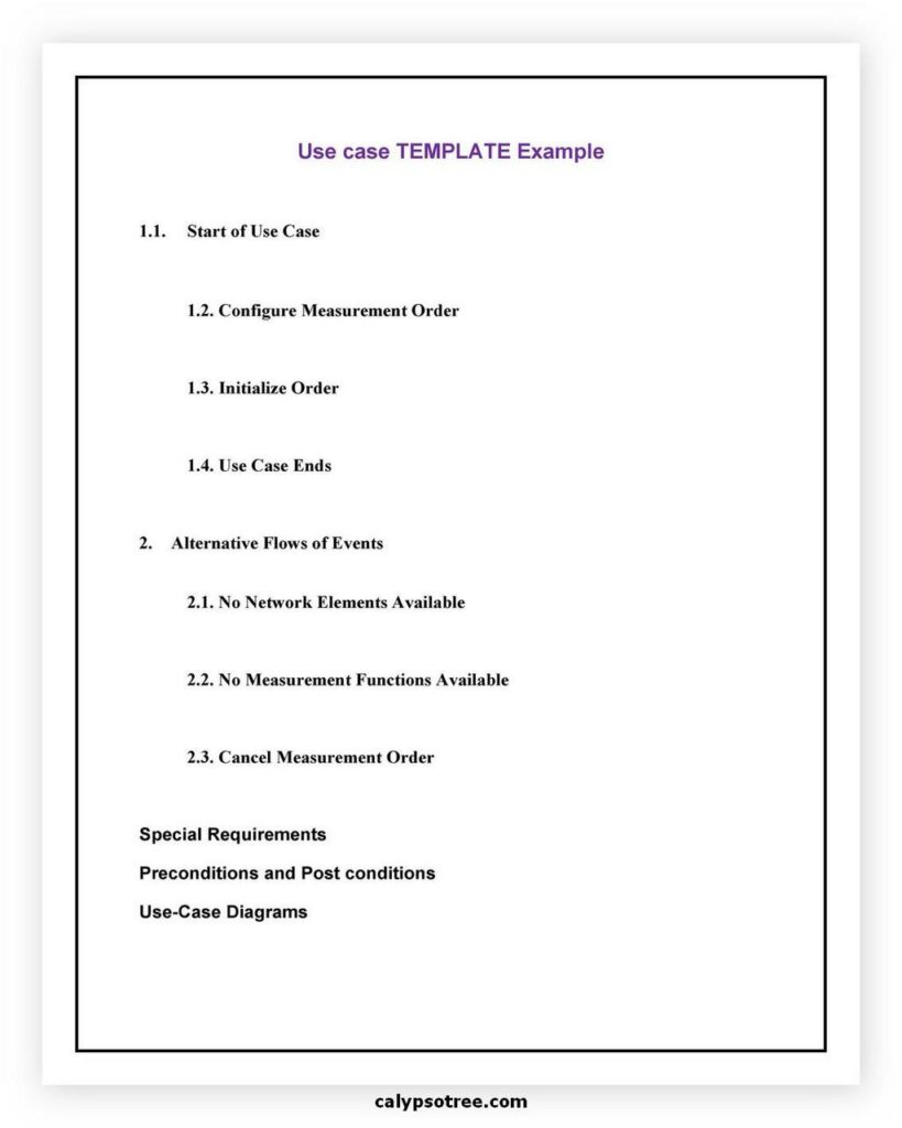 30 Free Use Case Templates: Realizing Your Actions - Calypso Tree