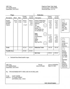 Simple Pay Stub Template In Running A Business (10+ Free) - Calypso Tree