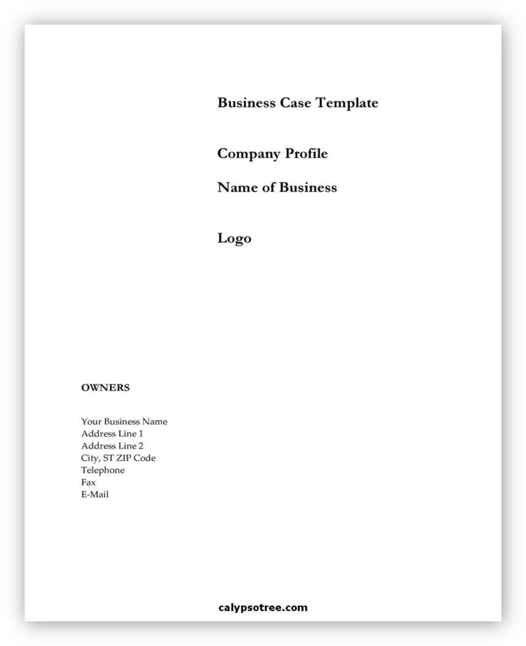 12 Best Business Case Template and How to Write – Calypso Tree