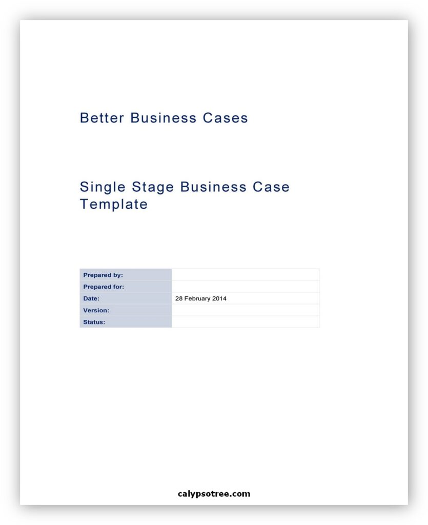 12 Best Business Case Template And How To Write - Calypso Tree
