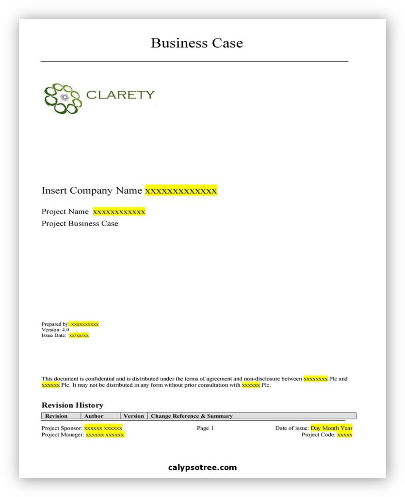 12 Best Business Case Template And How To Write - Calypso Tree