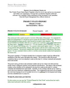 5+ Simple Report Status Template Free To Finish Your Work Greatly ...